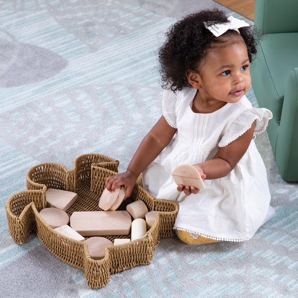 Kaplan Early Learning Turtle Washable Wicker Basket 737150014983| eBay