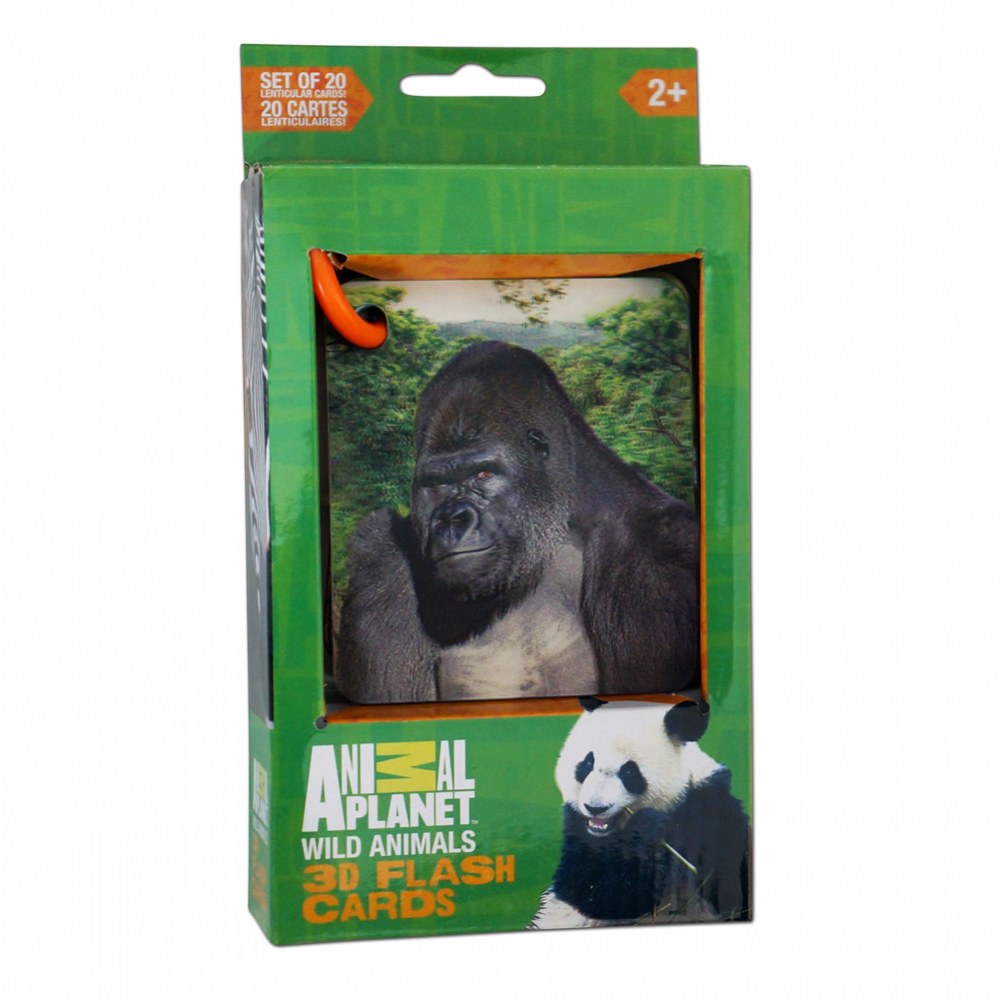 Animal Planet Wild Animals 3D Flash Cards - 20 Cards