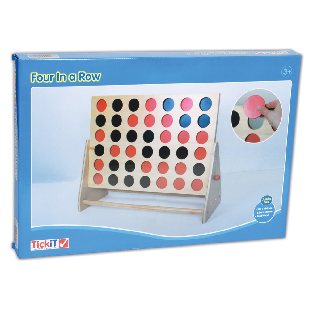 Jumbo Wooden 4 In A Row Game