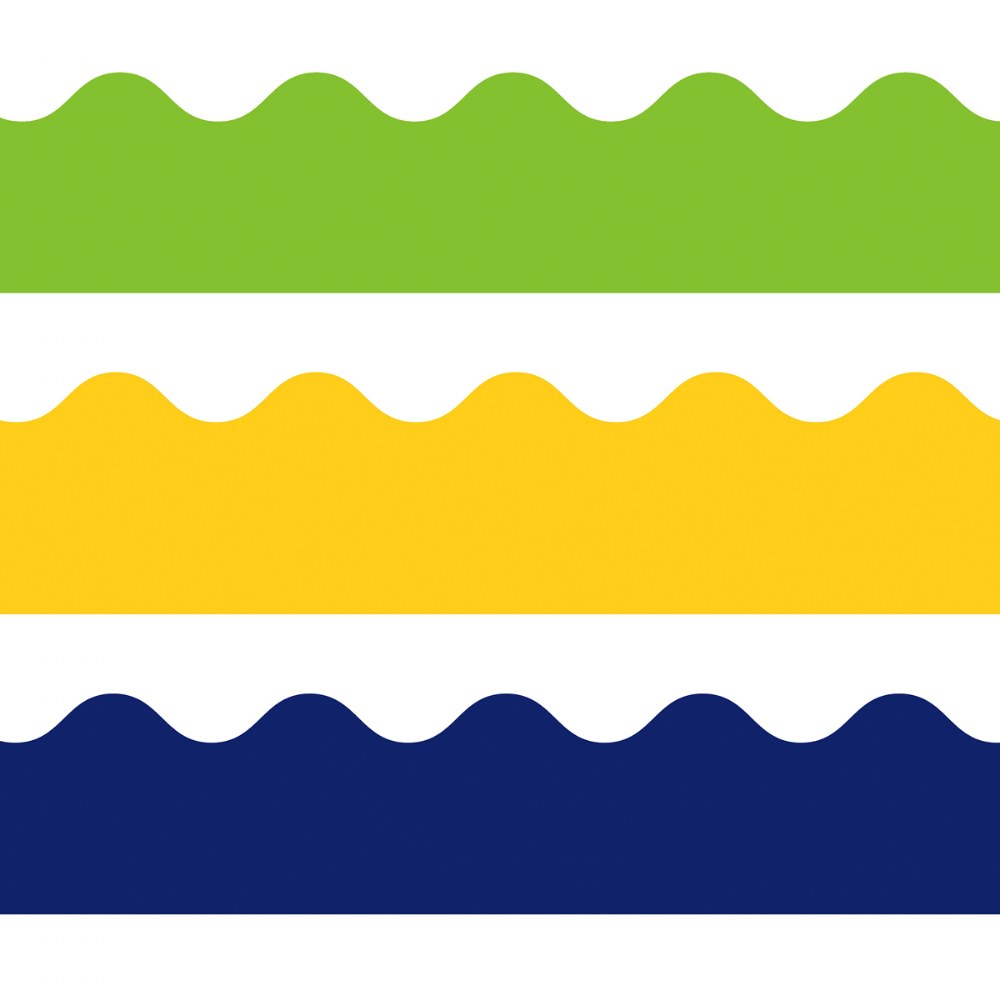 Rolled Scalloped Solid Borders - Set of 6