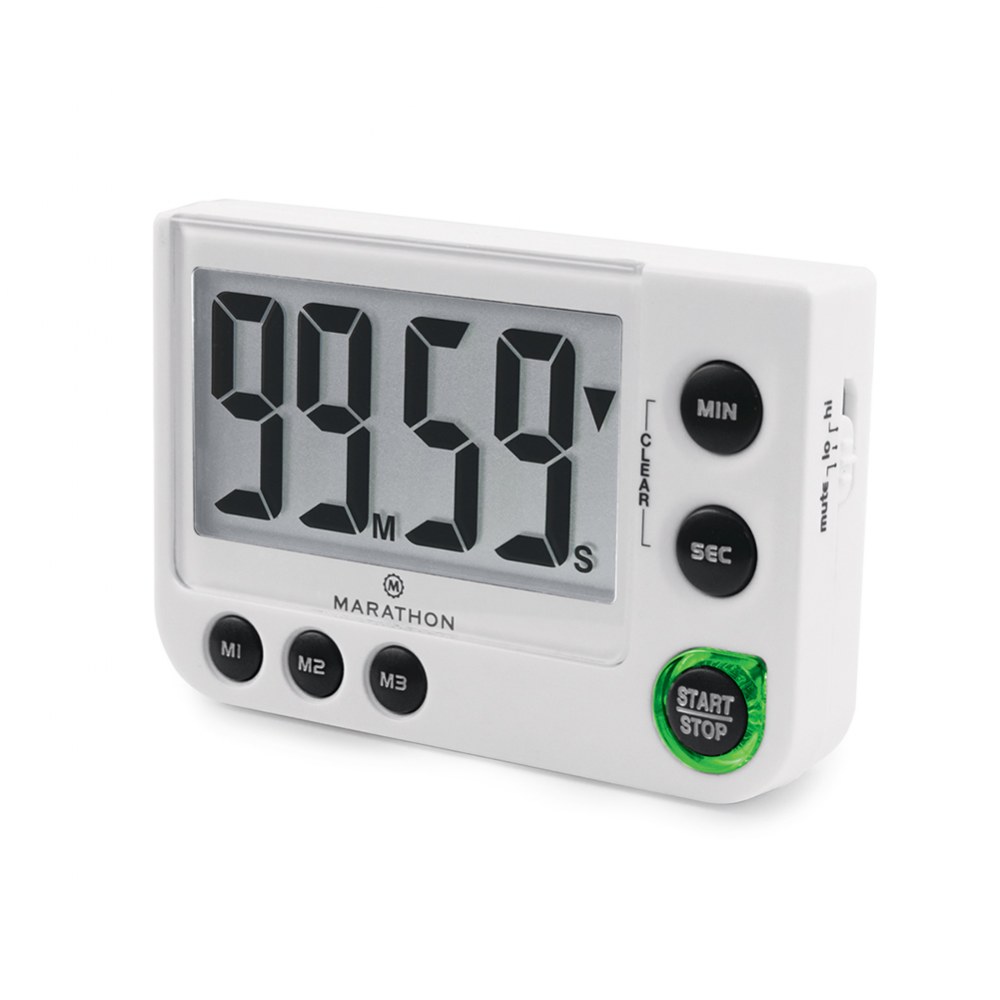 Marathon Large Display Digital Timer with Adjustable Volume