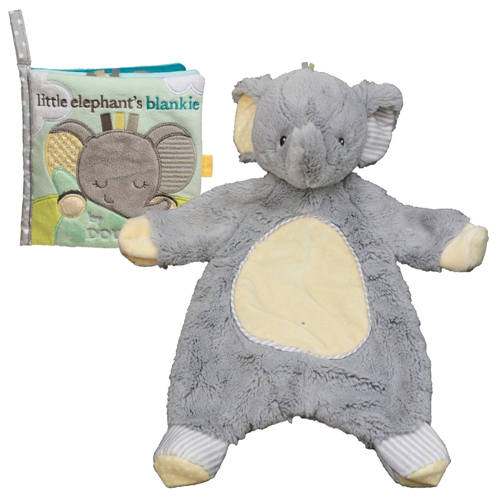 Cuddle Toys Sweet Little Gray Elephant Sshlumpie™ and Crinkle Cloth ...