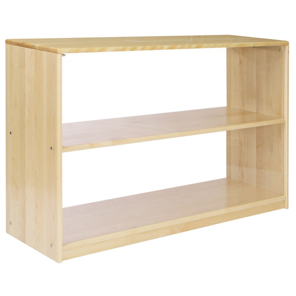 Premium Solid Maple 2-Shelf Storage