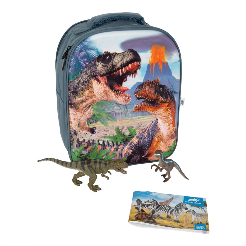 3D Dinosaur Junior Backpack with 2 Figures