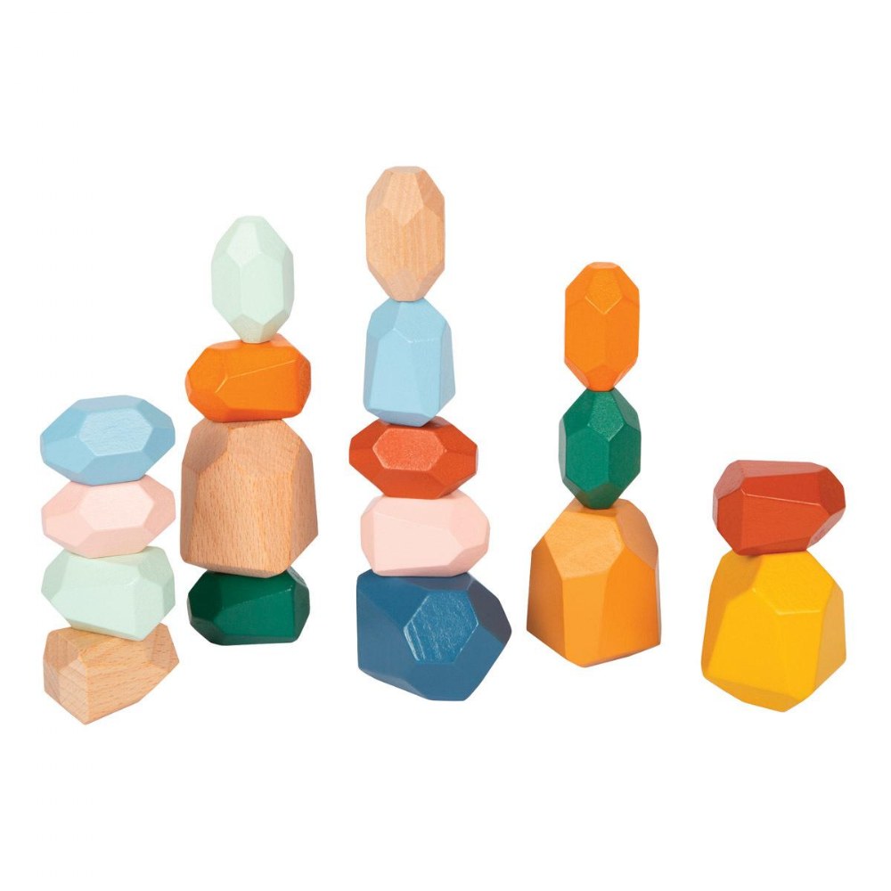 Natural Wooden Geo Blocks - 18 Pieces