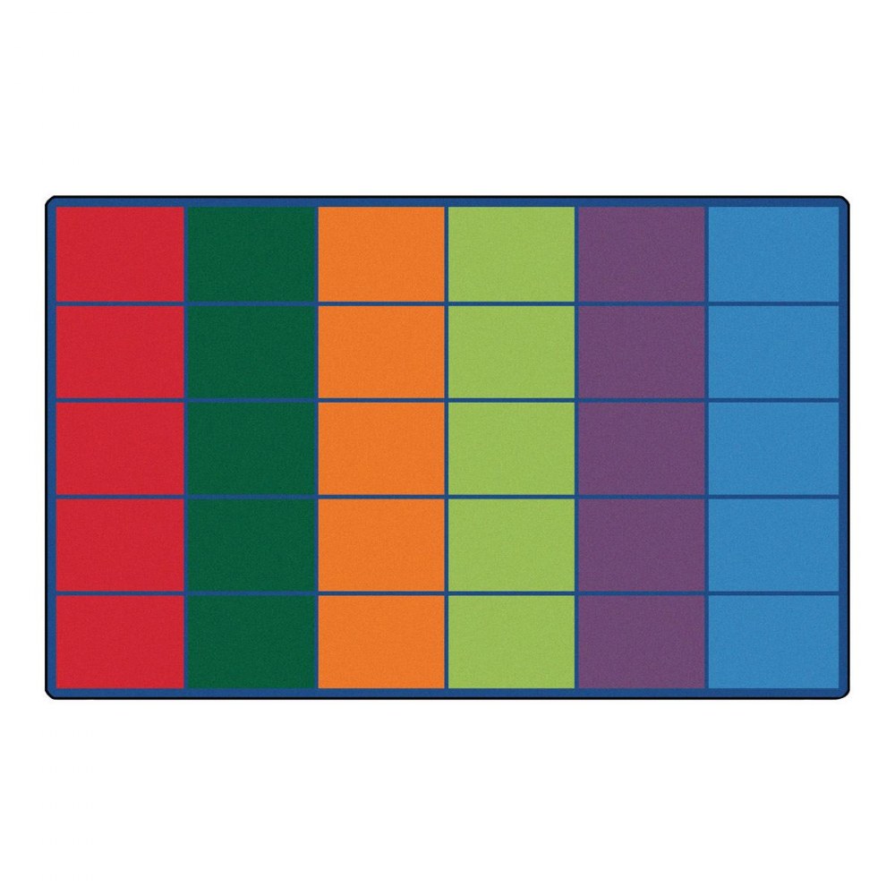 Colorful Rows Seating - 8'4" x 13'4" Rectangle
