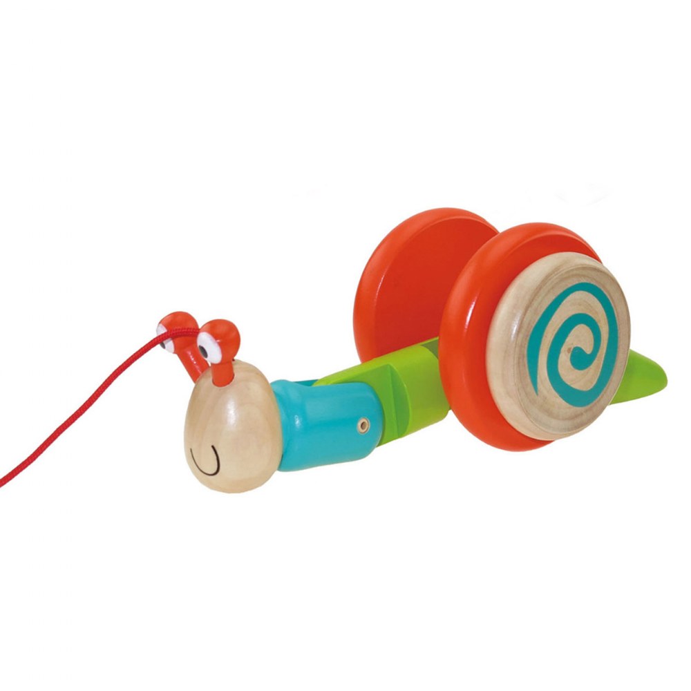 Dilly Dally Wooden Snail Pull