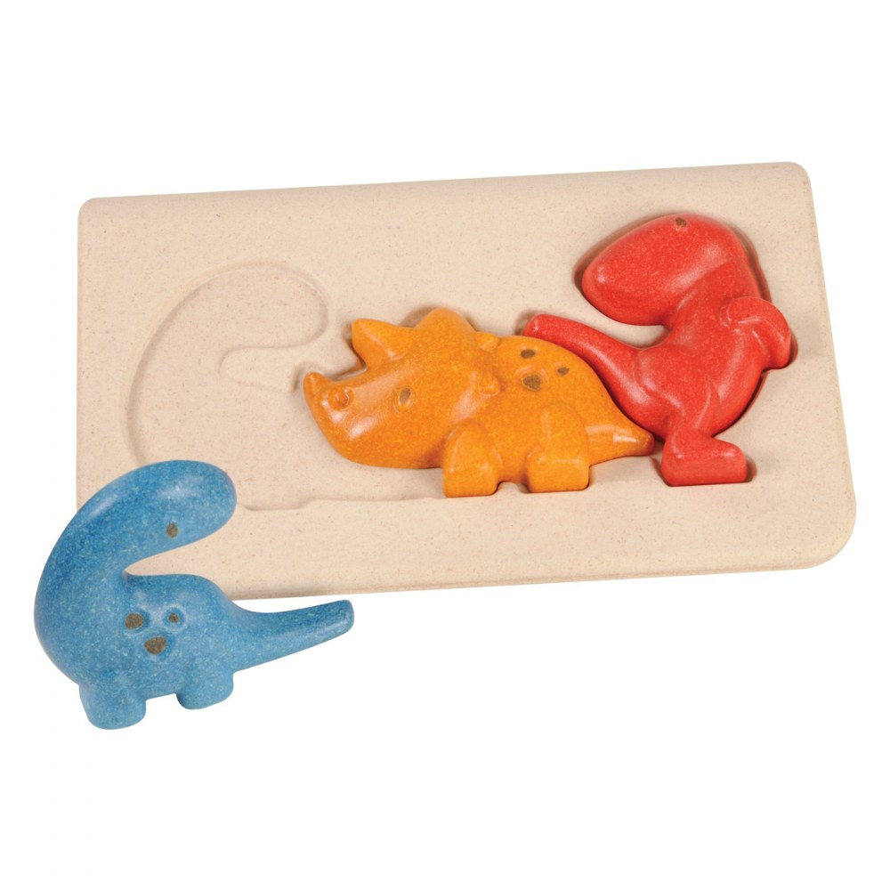 Wooden Dino Family Puzzle - 3 Piece Puzzle