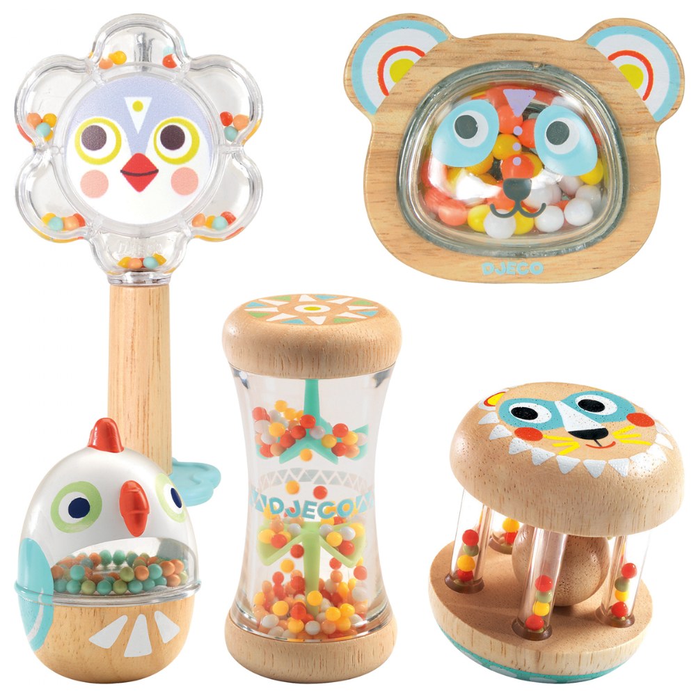 Soft Sounds Shakers for Infants Sensory Learning - 5 Piece Set