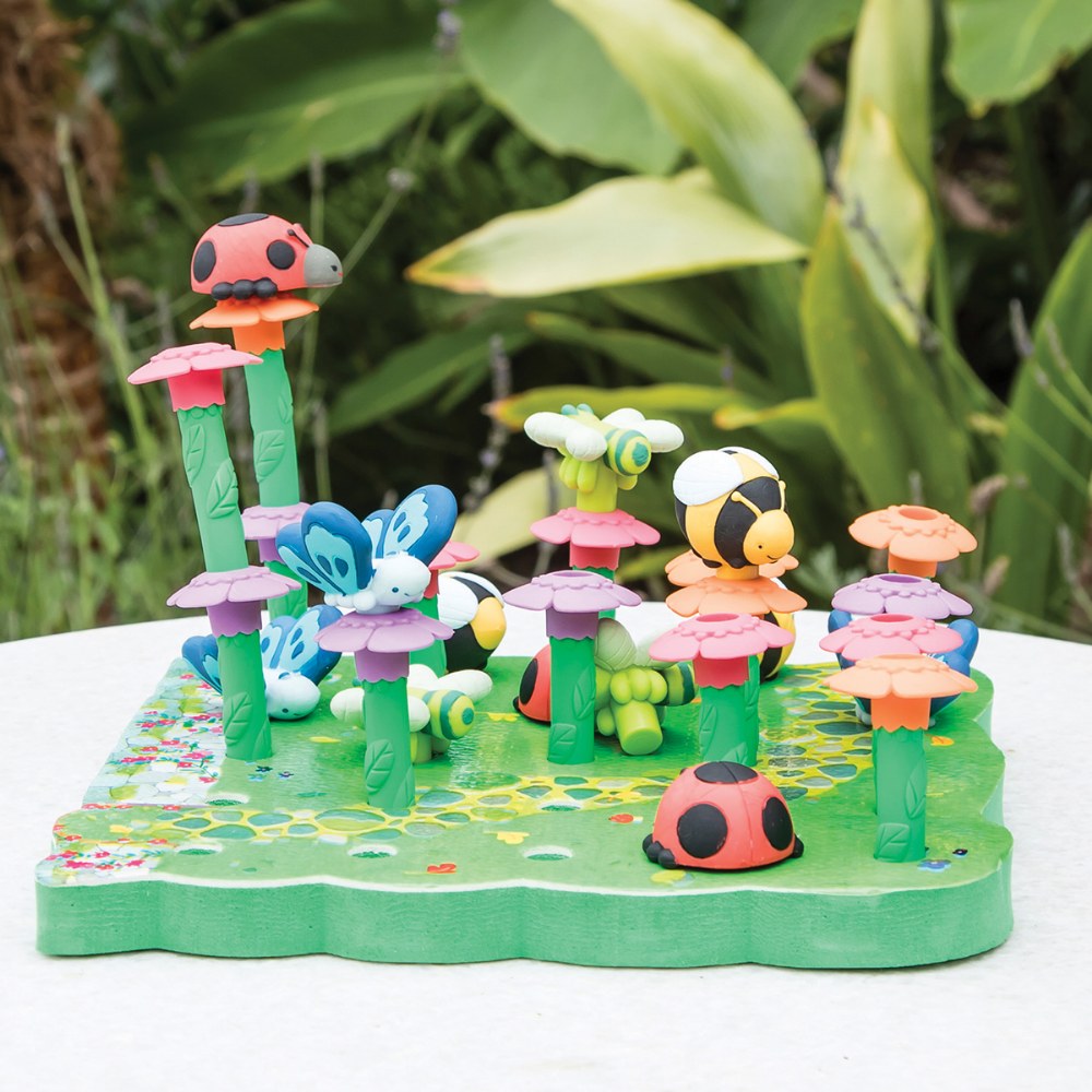 Flowers Peg Garden - Stacking, Matching, Fine Motor Skills