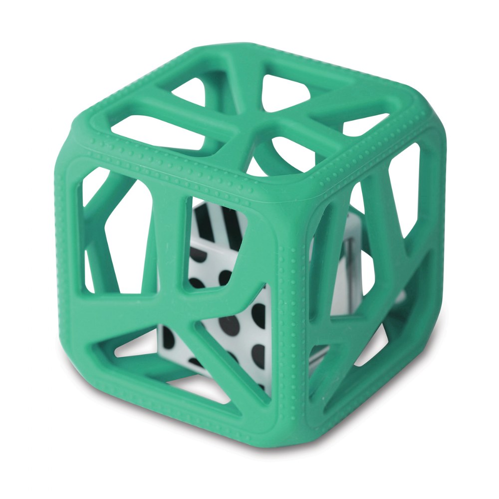 Chew Cubes™ Teether Rattle - Turquoise