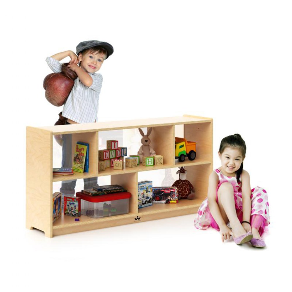 Acrylic Back Storage Cabinet - 24" Toddler Height
