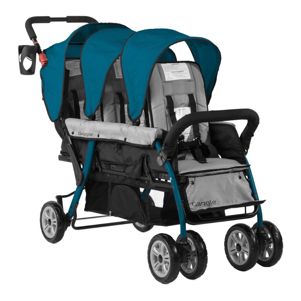 Trio 3 Passenger Stroller - Teal