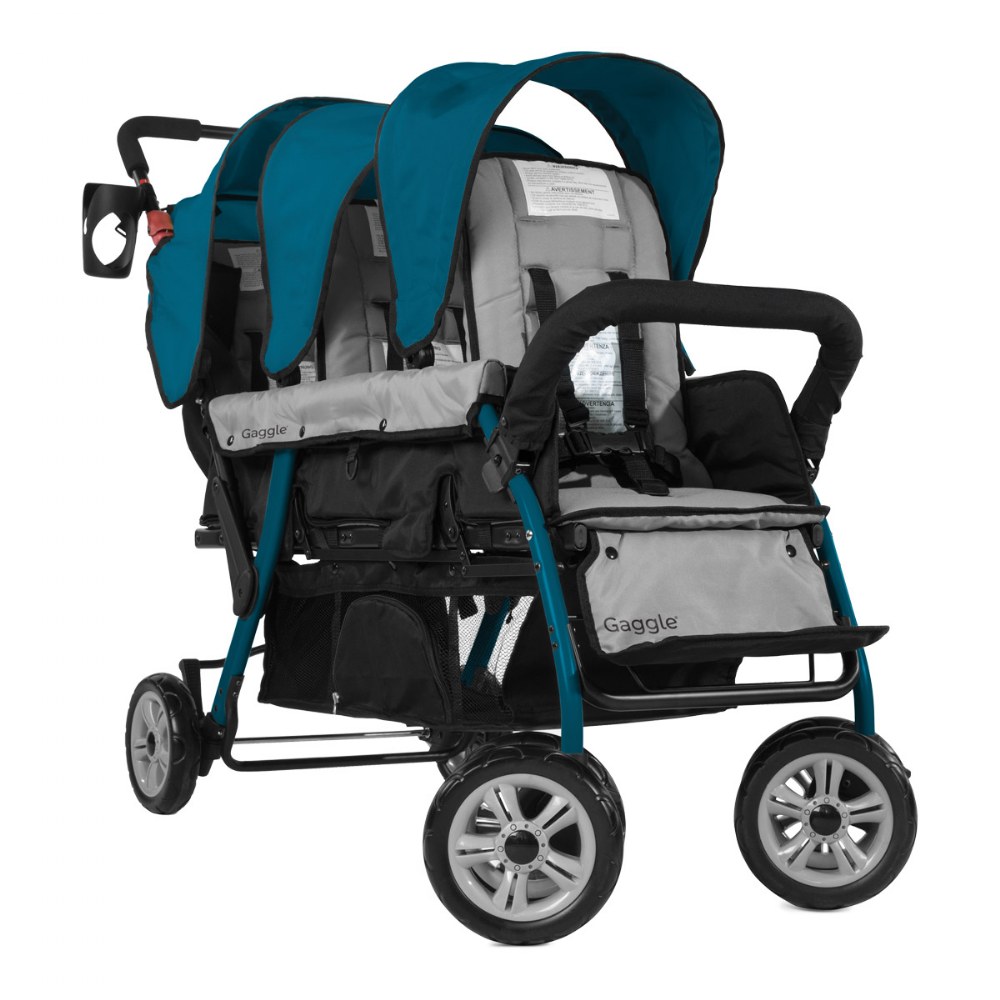 Trio 3 Passenger Stroller - Teal