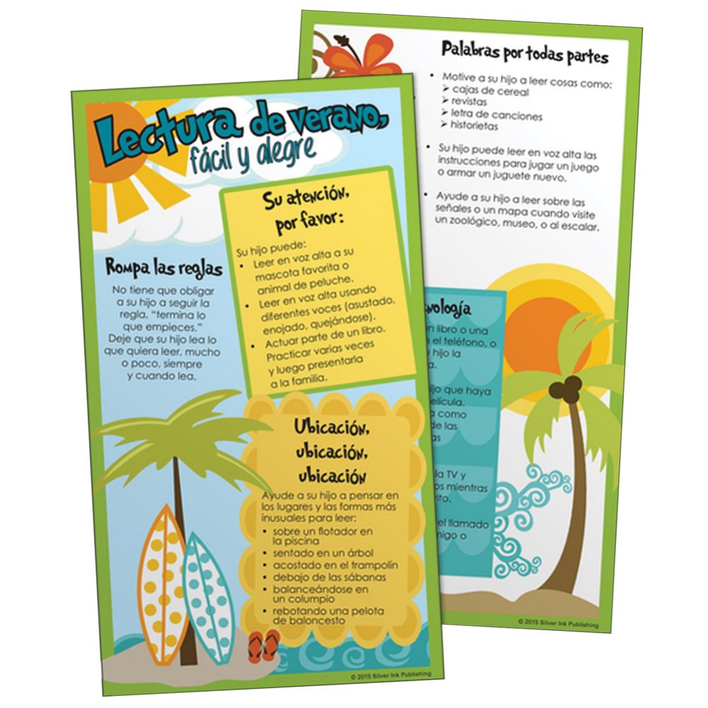 10 Minute Talks: Summer Reading Parent Brochure - Spanish - Set of 25