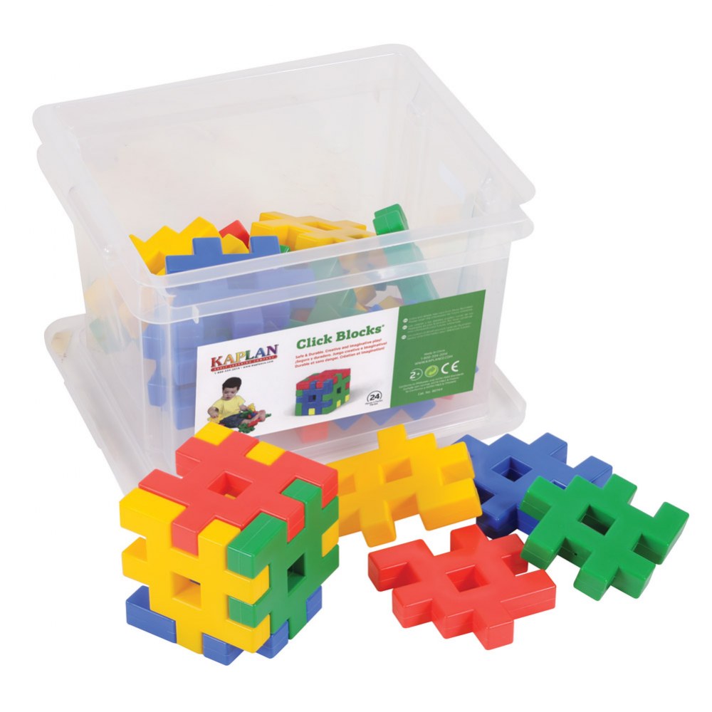 Click Blocks Unique Manipulative Set - 24 Pieces