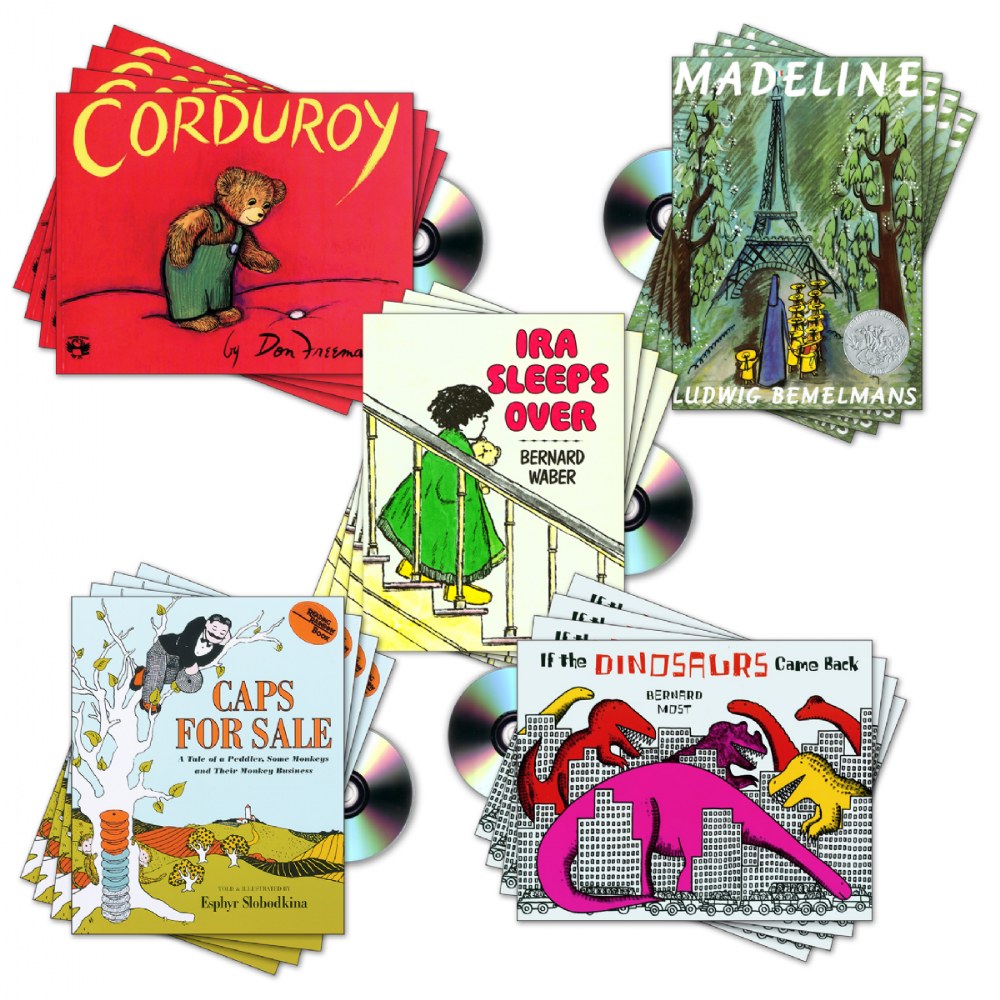 Listening Center Books Set 1 - 5 books, 4 copies each, and 5 CDs