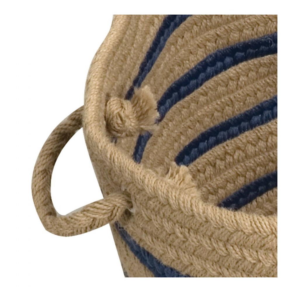 Wide Textured Stripe Basket 18" x 12"
