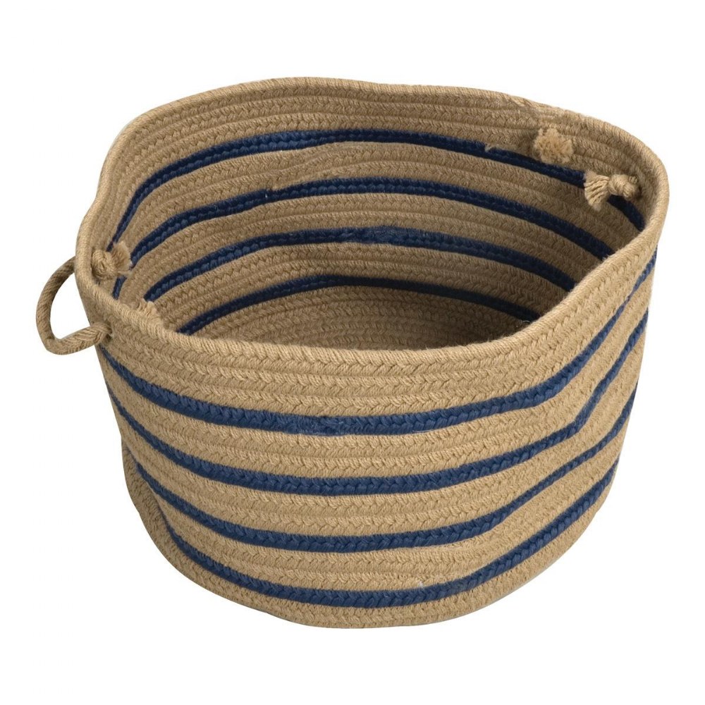 Wide Textured Stripe Basket 18" x 12"