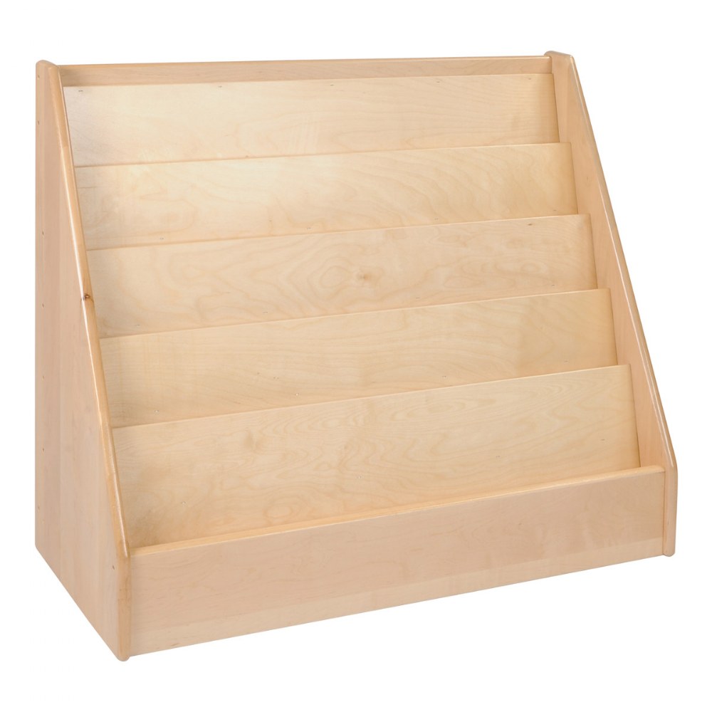 Premium Solid Maple Large 36" Wide 5-Shelf Book Display