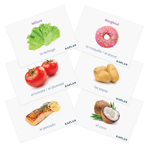 Bilingual Photo Food Cards - 90 Pieces