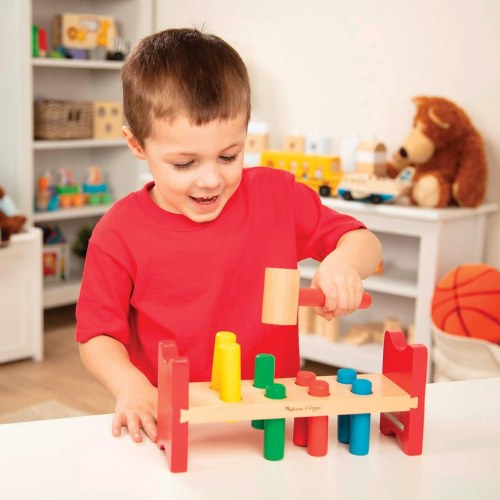 Pound-A-Peg Wooden Hammer Bench