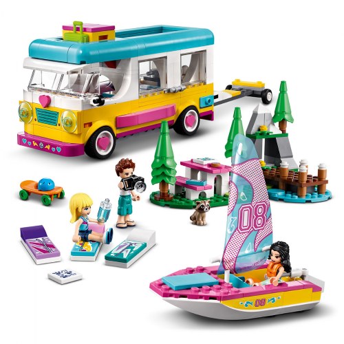 LEGO® Friends Forest Camper Van and Sailboat - 41681
