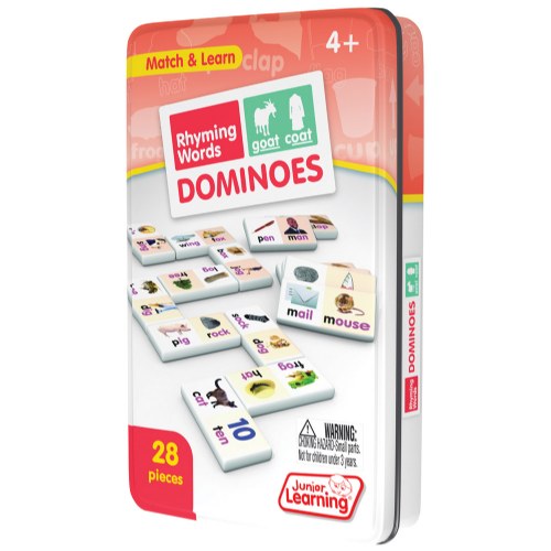 Rhyming and Learning First Words Dominoes Game - 28 Dominoes