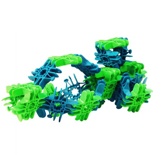 Lux Blox Fidget Flexers - Teal/Green and Purple/Yellow