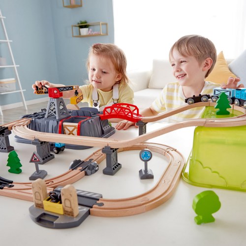 Railway Bucket Builder Set with Train and Tracks