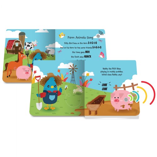 Ditty Bird Farm Animal and Cute Animal Sound Books - Set of 2