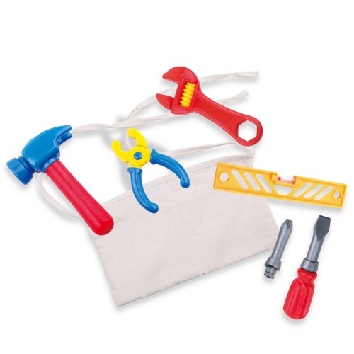 Let's Pretend Tool Belt with 6 Plastic Tools