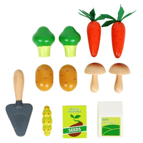 Wooden Vegetable Garden Playset with Realistic Tools