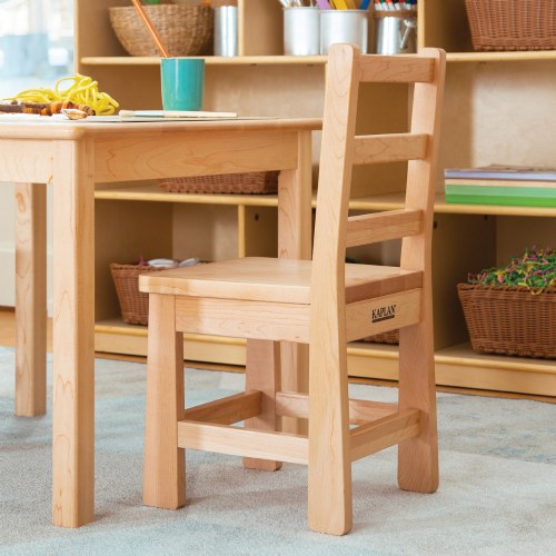 Premium Solid Maple Chairs - 12" Seat Height - Set of 2