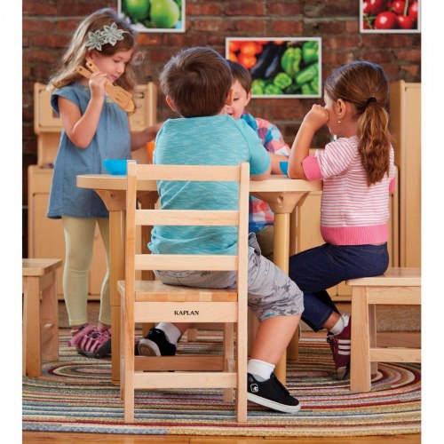 Premium Solid Maple Chairs - 12" Seat Height - Set of 2