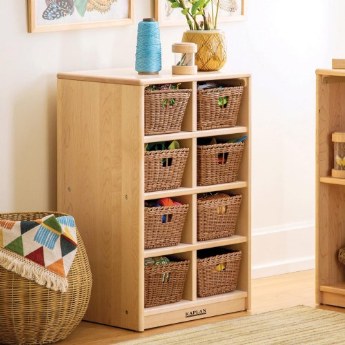 Premium Solid Maple 8-Cubby Storage