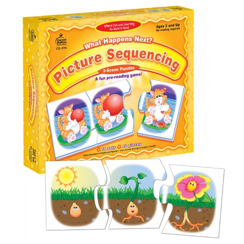 Solve What Happens Next Picture Sequencing Three Scene Puzzle Game