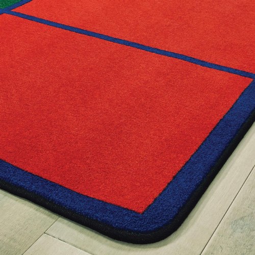 Colorful Rows Seating - 8'4" x 13'4" Rectangle