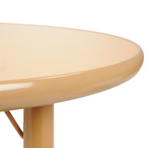 Nature Color Chunky 42" Round Toddler Table with 12" - 16" Adjustable Legs