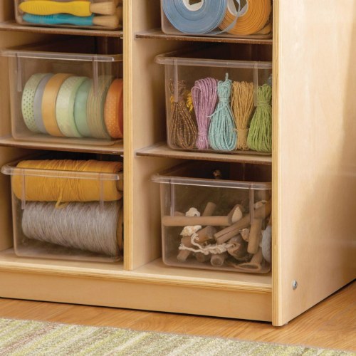 Carolina Birch Plywood Multi-Section Storage Unit with 15 Cubbies