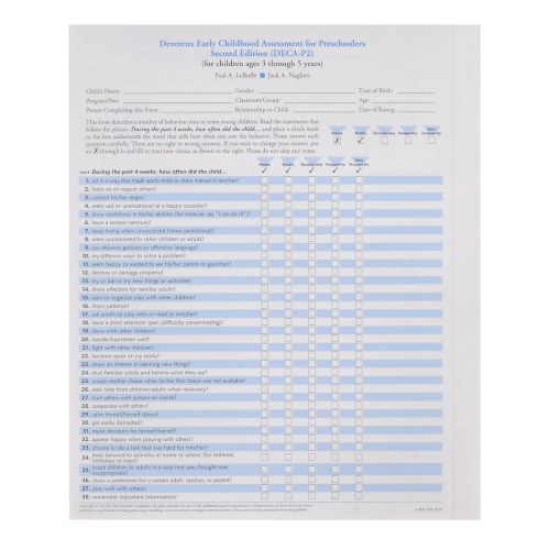 Devereux Early Childhood Assessment Preschool Program, 2nd Edition ...
