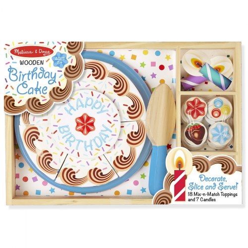 Wooden Birthday Party Cake Set