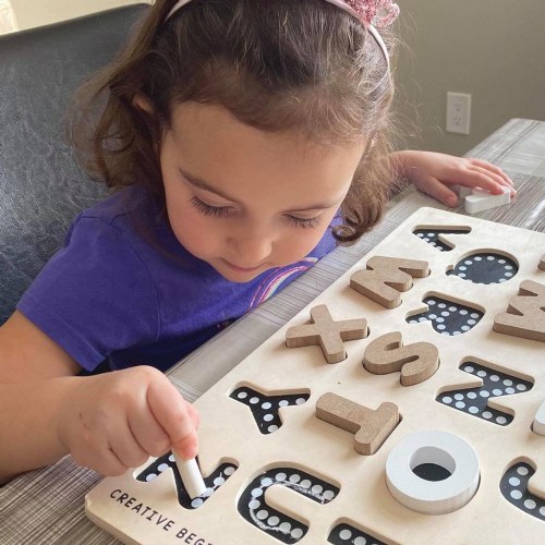 Chalkboard-Based Alphabet & Number Puzzles