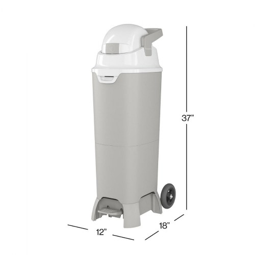 Premium Hands-Free Diaper Pail with Wheels