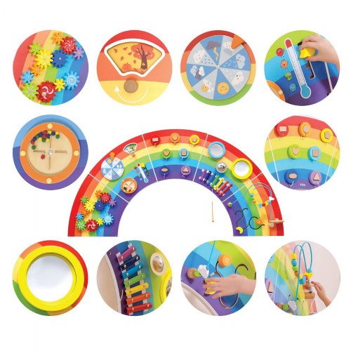 Interactive Rainbow Activity Wall Panels