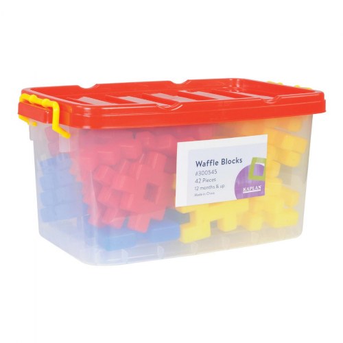 Waffle Blocks Manipulative Set - 42 Pieces
