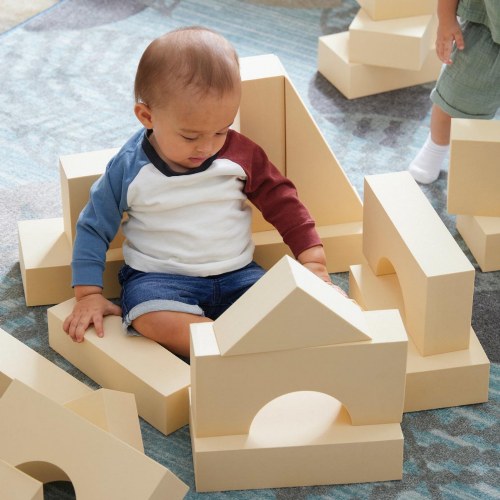 Jumbo Foam Blocks - Natural - 36 Pieces