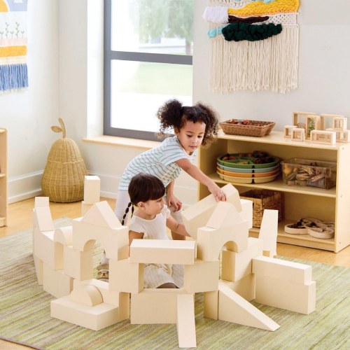 Jumbo Foam Blocks - Natural - 36 Pieces