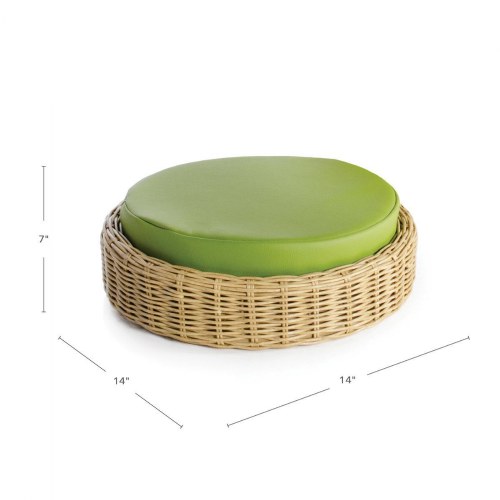 Washable Wicker Seating Poufs - Set of 4