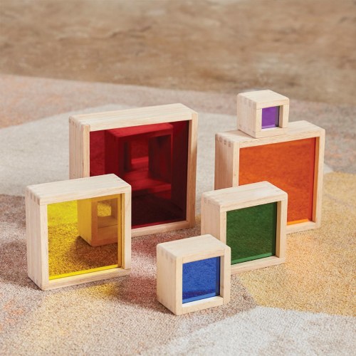 Nesting Pyramid Mirror Set - 6 Pieces